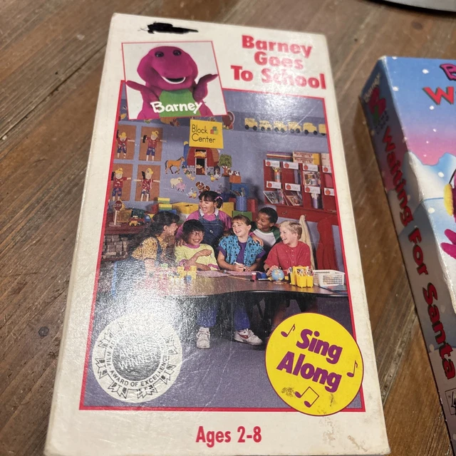 BARNEY GOES TO School-Sing Along (VHS ) And Barney Waiting For Santa £6 ...