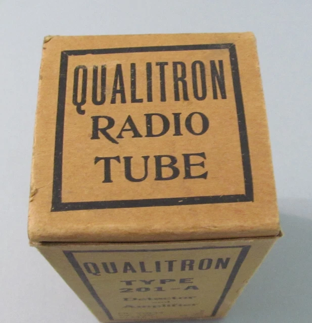 QUALITRON RADIO TUBE box for 1920's Qualitron type 201A Detector ...