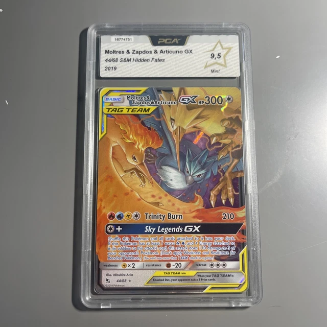 Carte Pokémon Anglaise Sulfura Electhor Artikodin Gx 44 68 Gradée