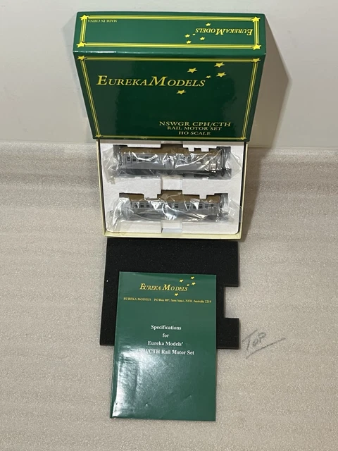 EUREKA MODELS HO NSWGR CPH5/CTH51 Rail Motor Set Silver DCC SND as NEW ...