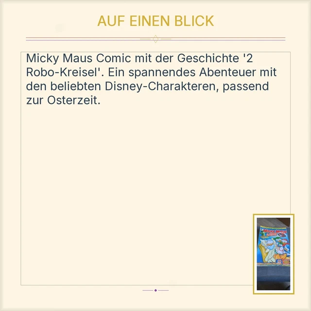 MICKY MAUS COMIC "2 Robo-Kreisel" Walt Disney Taschenbuch Deutsch EUR 5 ...