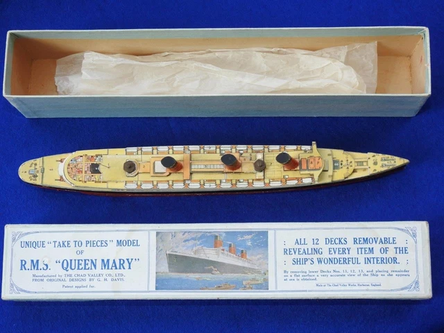 CHAD VALLEY 1936 Rare Boxed Take To Pieces Cunard White Star Line Rms ...