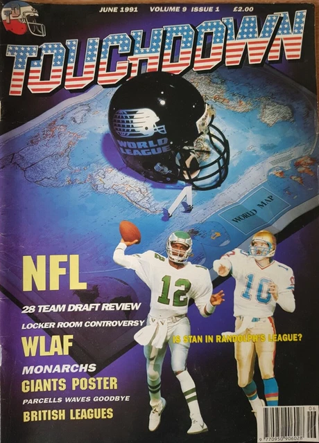 TOUCHDOWN MAGAZINE VOL 9 Issue 1. NFL / American Football Vintage. June ...
