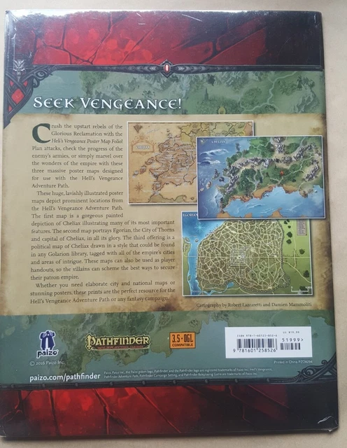 PATHFINDER CAMPAIGN SETTING: Poster Map Folio - Hell's Vengeance EUR 21 ...