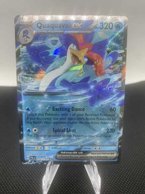 CARTE POKÉMON QUAQUAVAL EX 052/193 double rare Holo Paldea évoluée ...