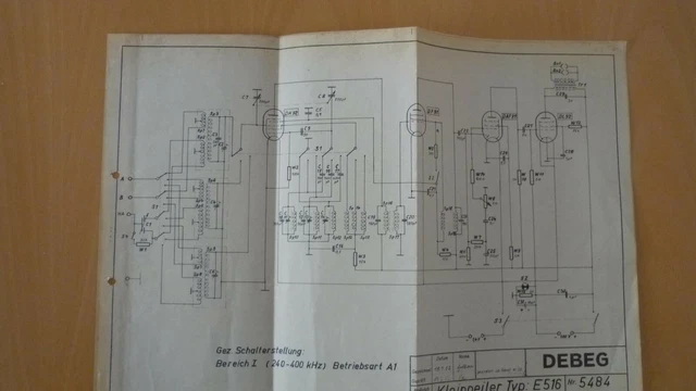 ORIGINAL DATASHEET + diagram for the ship small bearing E 516 by DEBEG ...