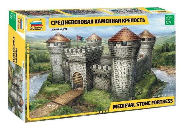 MODELLAUTO DIORAMA MODELLBAU model kit bausatz Zvezda Medieval Fortress ...
