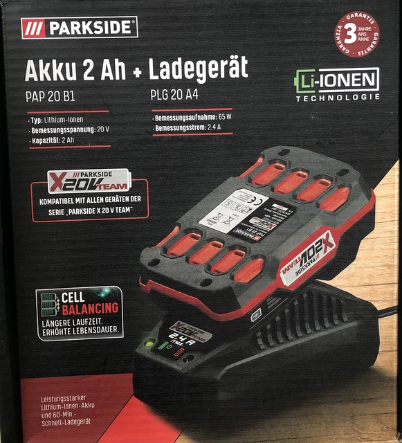 PARKSIDE® 20V AKKU 2Ah PAP 20 A1 Akku X 20 V Geräten der Serie PARKSIDE ...