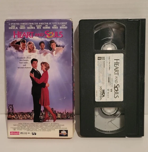 HEART AND SOULS (VHS, 1993) Robert Downey Jr 1990s RomCom Grodin Shue ...