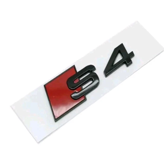 AUDI S4 SCHRIFTZUG Schwarz Emblem Logo Hinten Heckklappe Schwarz Rot ...
