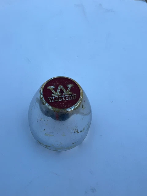 ORIGINAL WESTERN WHEEL Center Caps Hot Rod Rat 992216 Chrome/ Red Rare ...