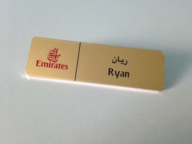 EMIRATES AIRLINE OFFICIAL Cabin Crew Flight Attendant ID Name Badge £49 ...