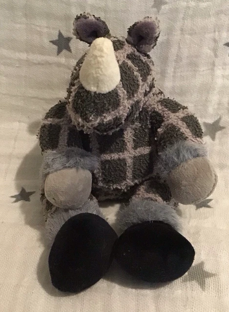 JELLYCAT RIFF RUFF Rhino Rhinoceros Plush Soft Toy Beanie Comforter ...