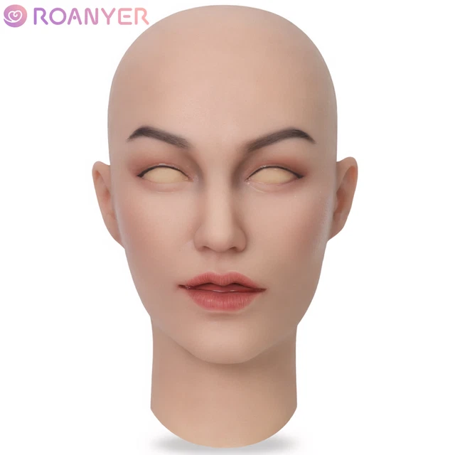 ROANYER REALISTIC SILICONE Mask Female Human Skin Mask For Cosplay ...