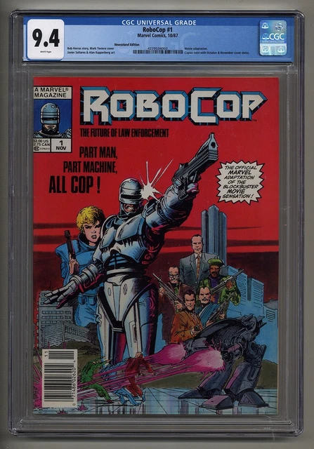 ROBOCOP #1 CGC 9.4 Magazine Movie Adaptation Newsstand Edition W Pgs ...