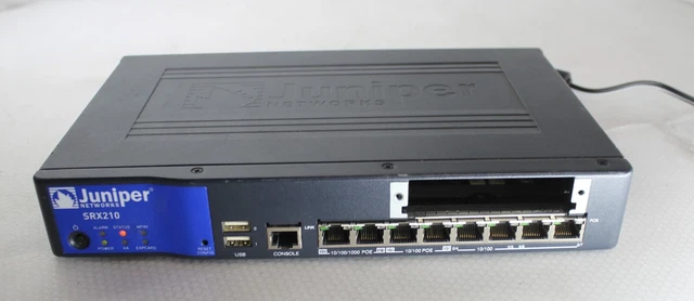 JUNIPER SRX210 VPN Firewall Security Appliance (SRX210H-POE) $70.00 ...