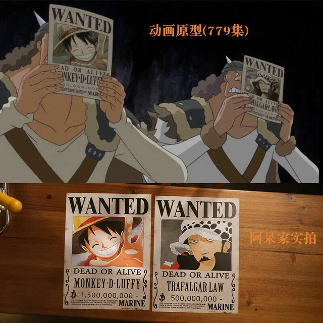 ANIME ONE PIECE Poster Arrest Warrant Luffy Zoro Nami WANTED Poster 1 ...