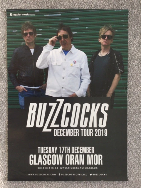 THE BUZZCOCKS, PUNK, Glasgow, Poster, Memorabilia, Tour Poster, 2019 ...