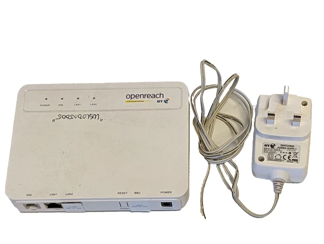 BT OPENREACH HUAWEI EchoLife VDSL2 FTTC Fibre Modem - HG612 with power ...