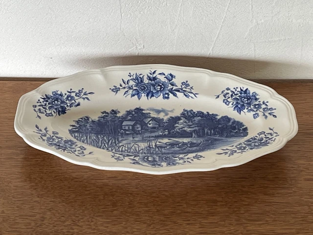 ANCIEN RAVIER 27 cm en faïence de SARREGUEMINES modèle Romantic / Excellent état EUR 19,99 ...