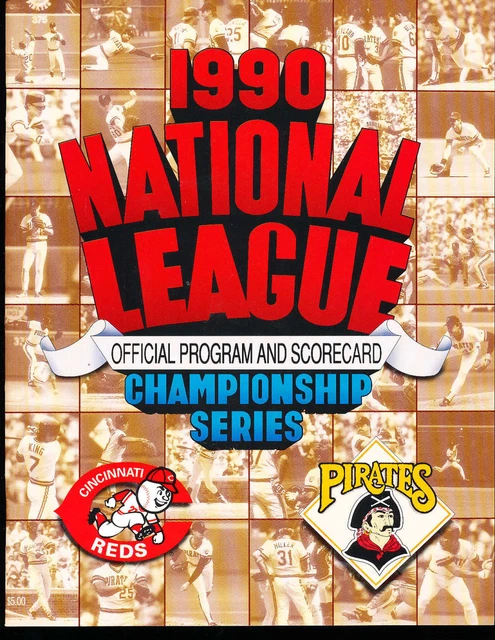 1990 NLCS PITTSBURGH Pirates vs Cincinnati Reds programme de baseball ...