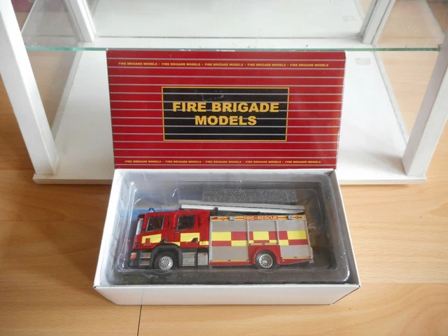 FIRE BRIGADE MODELS Scania Fire Truck Essex in Red on 1:50 in Box EUR ...