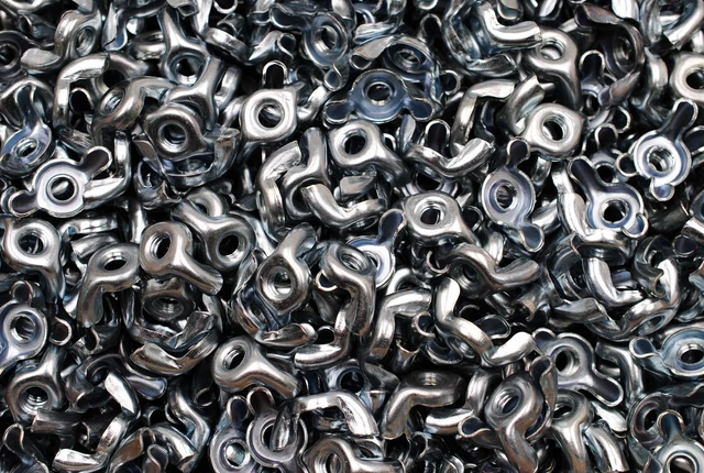 (250) STAMPED STEEL 5/16-18 Coarse Thread Type D Wing Nuts Zinc Plated ...