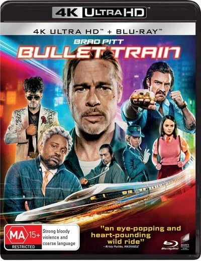 BULLET TRAIN (2022): Brad Pitt, Assassin/Comedy/Thriller NEW Au 4K UHD ...