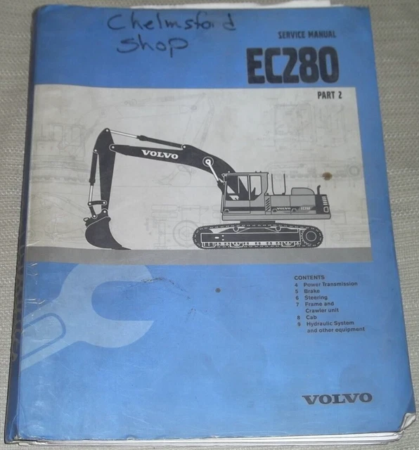 VOLVO EC280 PELLETEUSE Service Magasin Réparation Atelier Manuel Livre Volume 2 EUR 232,68 ...