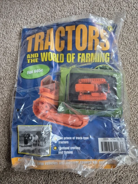 1/43 HACHETTE UNIVERSAL Hobbies Tractor World Of Farming 1970 Fiat 605C ...