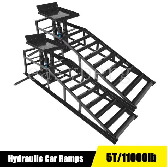 2 PCS HEAVY Duty Auto Car Truck Service Ramps Lifts Hydraulic Lift 5 ...