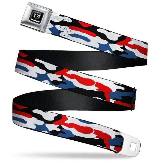 `RAM LOGO FULL Color Black/White - 1.0`` Seatbelt Belt - Ram (US IMPORT ...