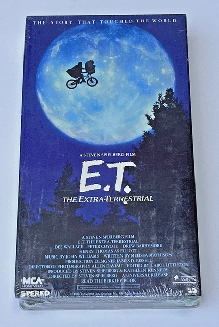 NEW VINTAGE 1988 E.T. ET The Extra-Terrestrial VHS Tape MCA Watermark ...
