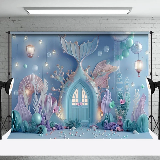 FANCY PEARLS MERMAID Room Cake Smash Photo Backdrop $37.90 - PicClick AU
