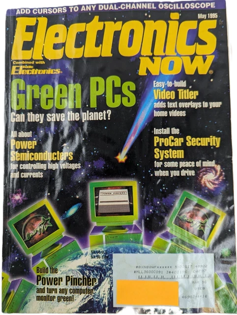ELECTRONICS NOW MAGAZINE May 1995 Power Semiconductors Video Titler Car ...