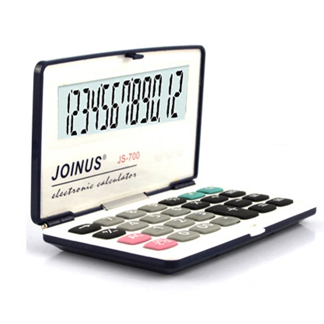 SCREEN FOLDING CALCULATOR Silent Battery Powered display desktop Digits ...