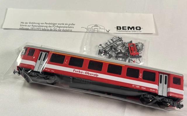 BEMO 1:87 HOM 3275214 Furka-Oberalp ABt4154 2nd Class Pilot Coach ...