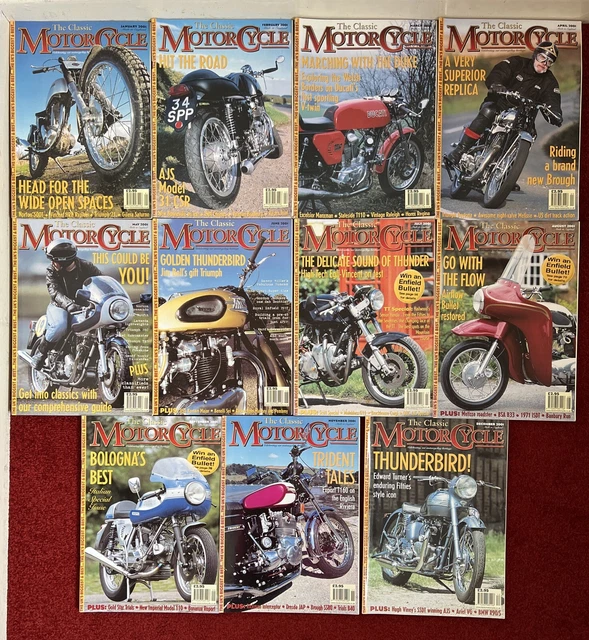 THE CLASSIC MOTORCYCLE MAGAZINE 2001 x11 Issues Missing Oct MOTORBIKE ...