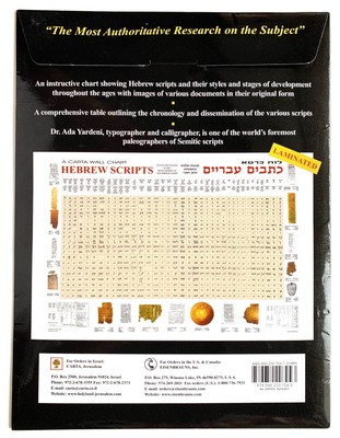 CARTA WALL CHART Of Styles And Stages Of Hebrew Scripts Ada Yardeni ...