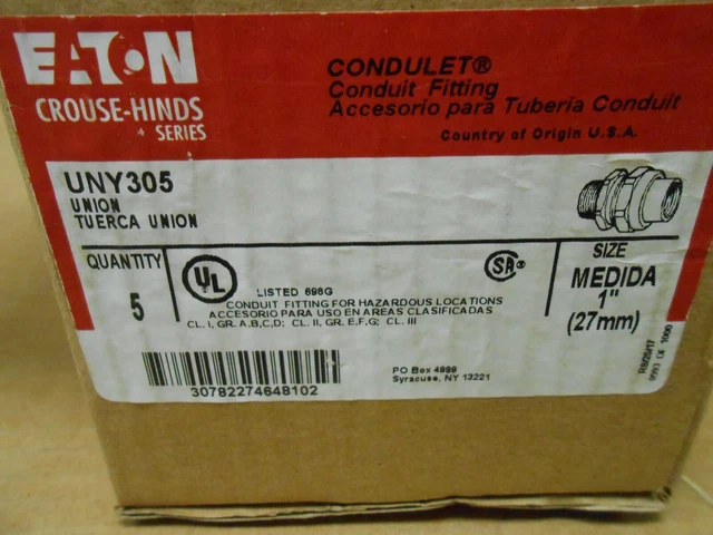 1 NEW CROUSE Hinds Uny305 1" Male Female Conduit Union Explosion Proof ...