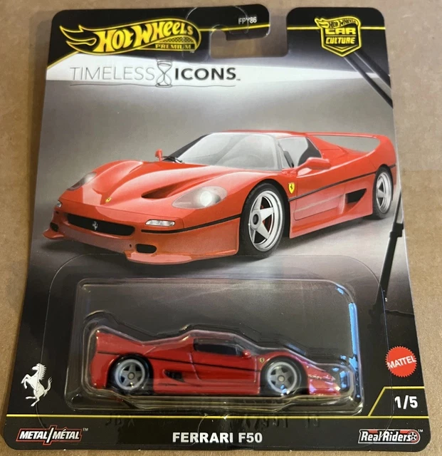 HOT WHEELS PREMIUM Car Culture Timeless Icons Ferrari F50 Rare Red ...