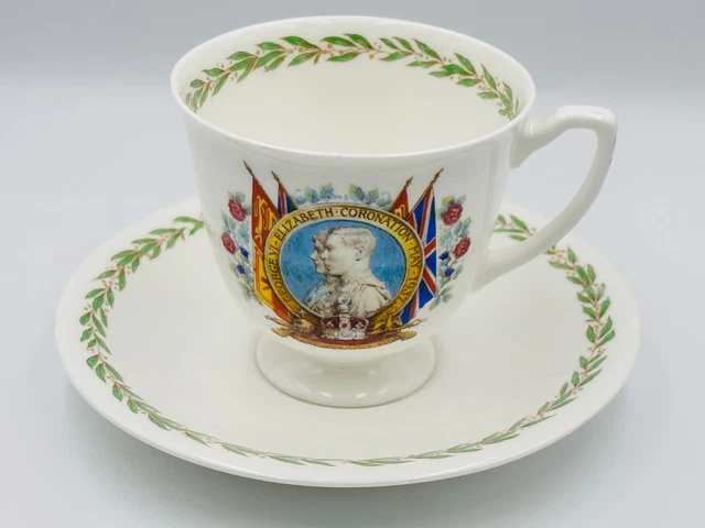 VINTAGE ROYAL DOULTON Commemorative King George VI Coronation Tea Cup ...