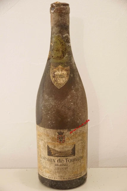 VIEUX VIN LOIRE COTEAUX DE TOURAINE 1950 blanc bouteille 75cl wine wein ...