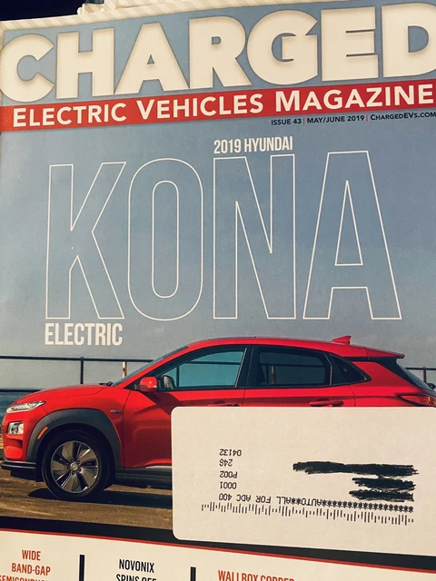 “CHARGED”-ELECTRIC VEHICLES CARS Magazine—may/June 2019 Issue—bagged ...