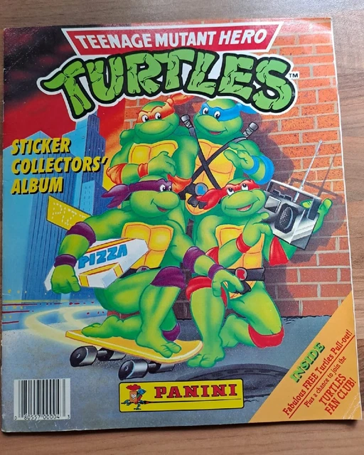 TEENAGE MUTANT HERO Turtles TMNT Panini Sticker Collectors' Album Rare ...