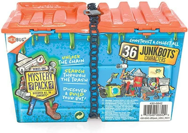 HEXBUG JUNKBOTS 2 IN 1 Benne à Ordures Mystère Créatures Robots Jouet ...