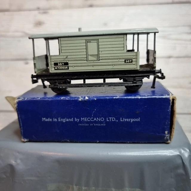 VINTAGE HORNBY DUBLO Goods Brake Van D1 BR (LMR) 32045 Boxed Tinplate ...