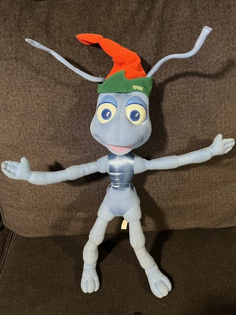 A BUGS LIFE Flik Disney 1998 Christmas Plush Stuffed Animal Mattel Ant ...