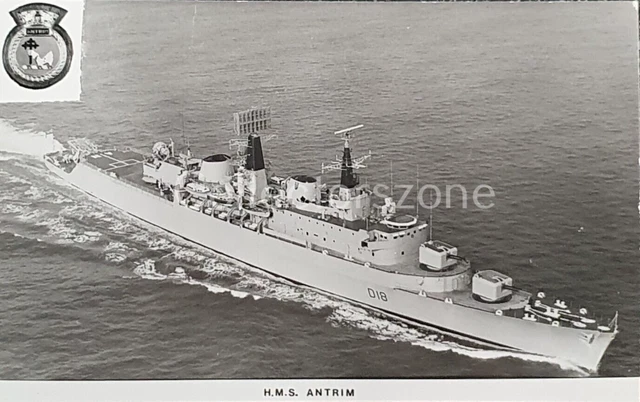 BRITISH ROYAL NAVY. HMS Antrim D18 County-class destroyer Photograph 5 ...