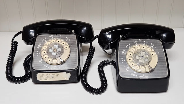 SET OF 2 - Vintage Rotary Dial Phones GTE & AEL Microtel Both Work £27. ...